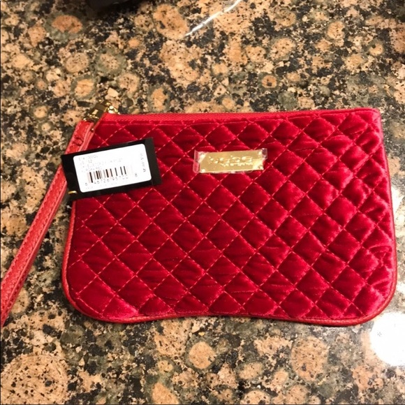 bebe | Bags | Bebe Aurora Red Wristlet Top Zip Retail 58 Nwt | Poshmark